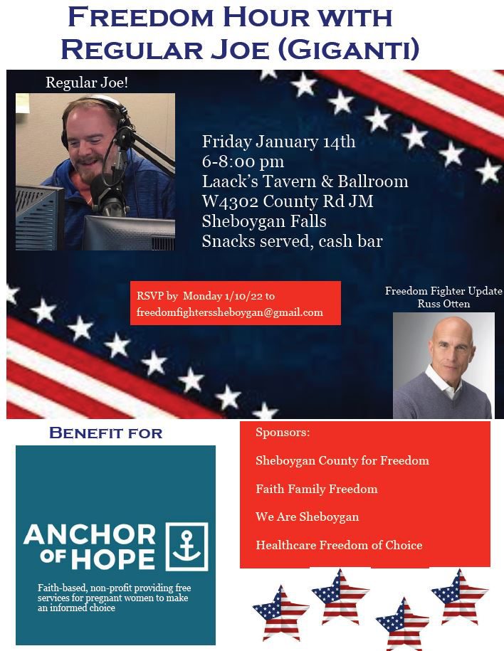 FRIDAY, JAN. 14: Join Regular Joe at the Freedom Hour in Sheboygan ...
