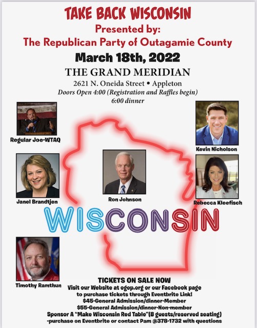 FRIDAY, MARCH 18: Regular Joe to Emcee Outagamie County Republican ...