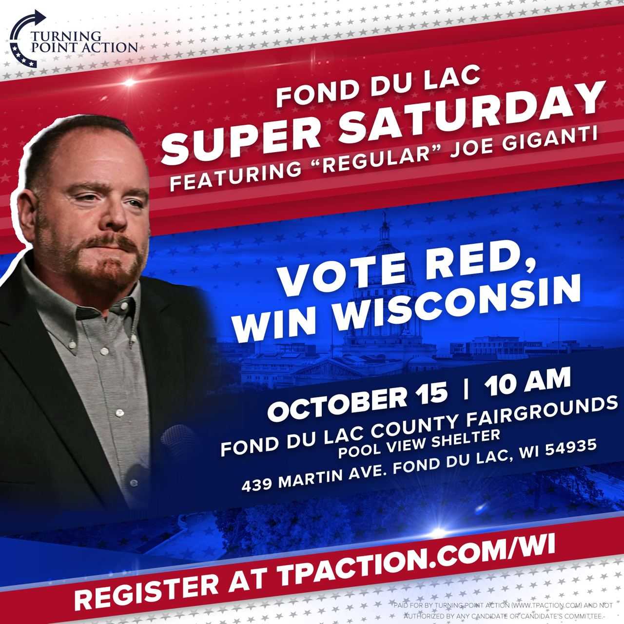 SATURDAY, OCTOBER 15th, 10:00 am: Regular Joe will be the keynote ...