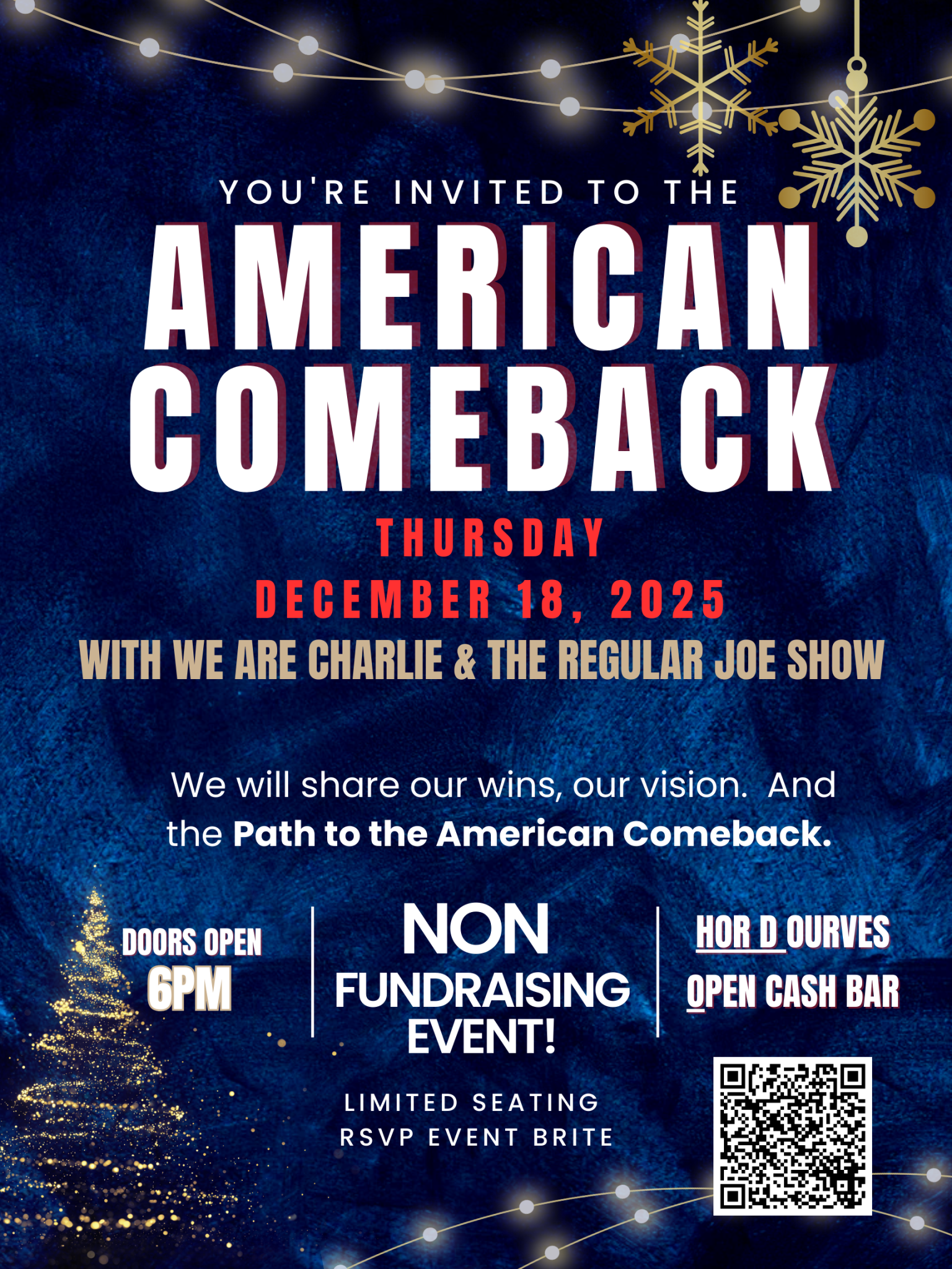 THURSDAY, DECEMBER 18th: Join Regular Joe and Charlie Brown for the ...